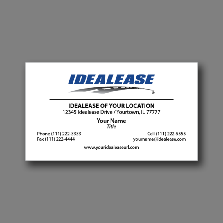 Idealease Business Cards – Idealease Warehouse